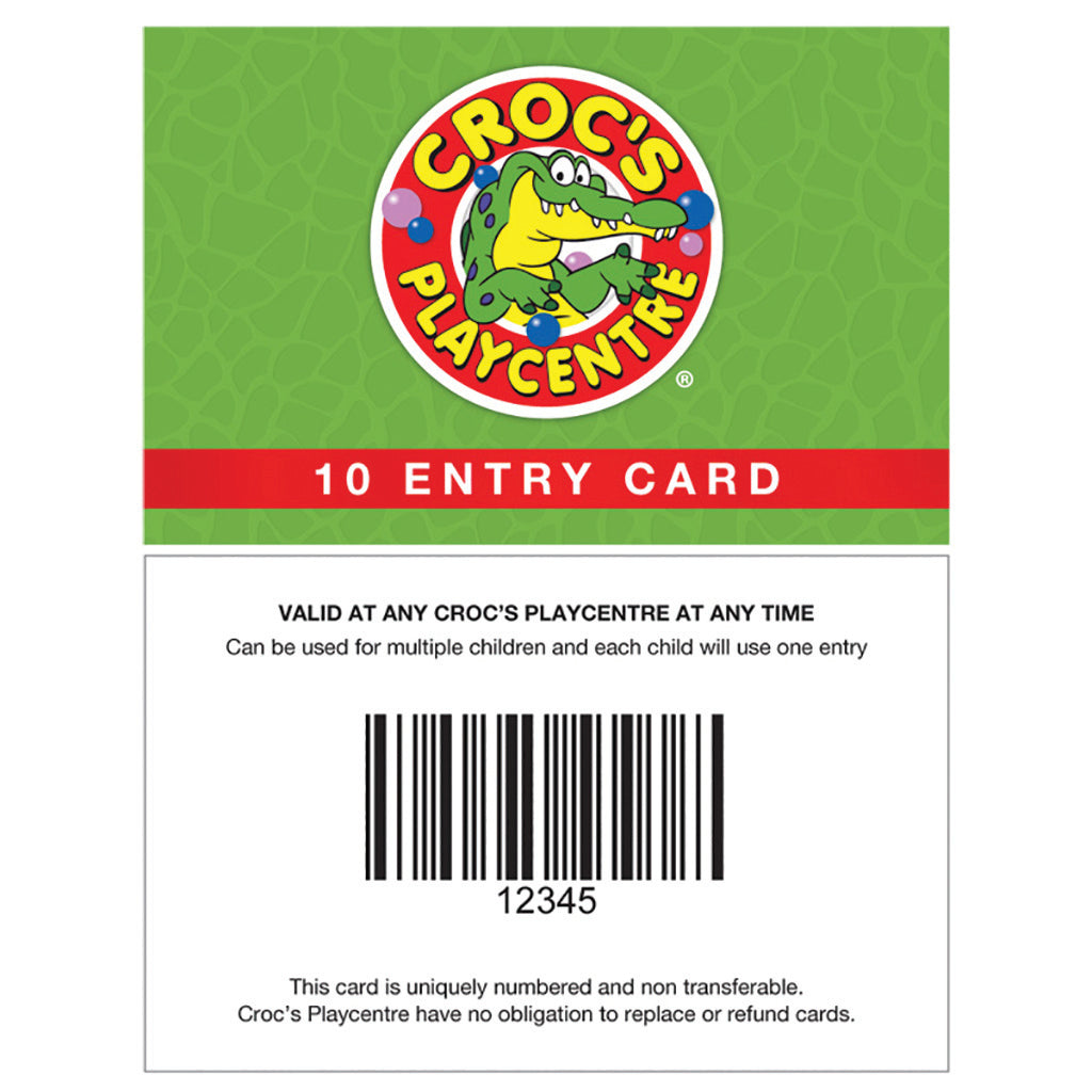 10 Entry Pass with barcode – Croc's Orders