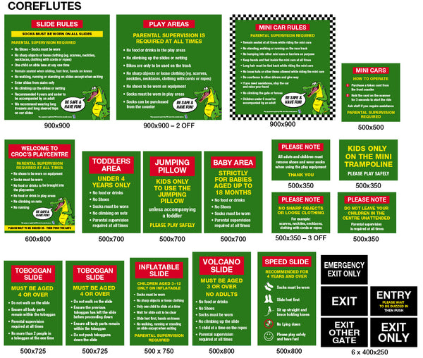 Set of new Coreflute signs – Croc's Orders